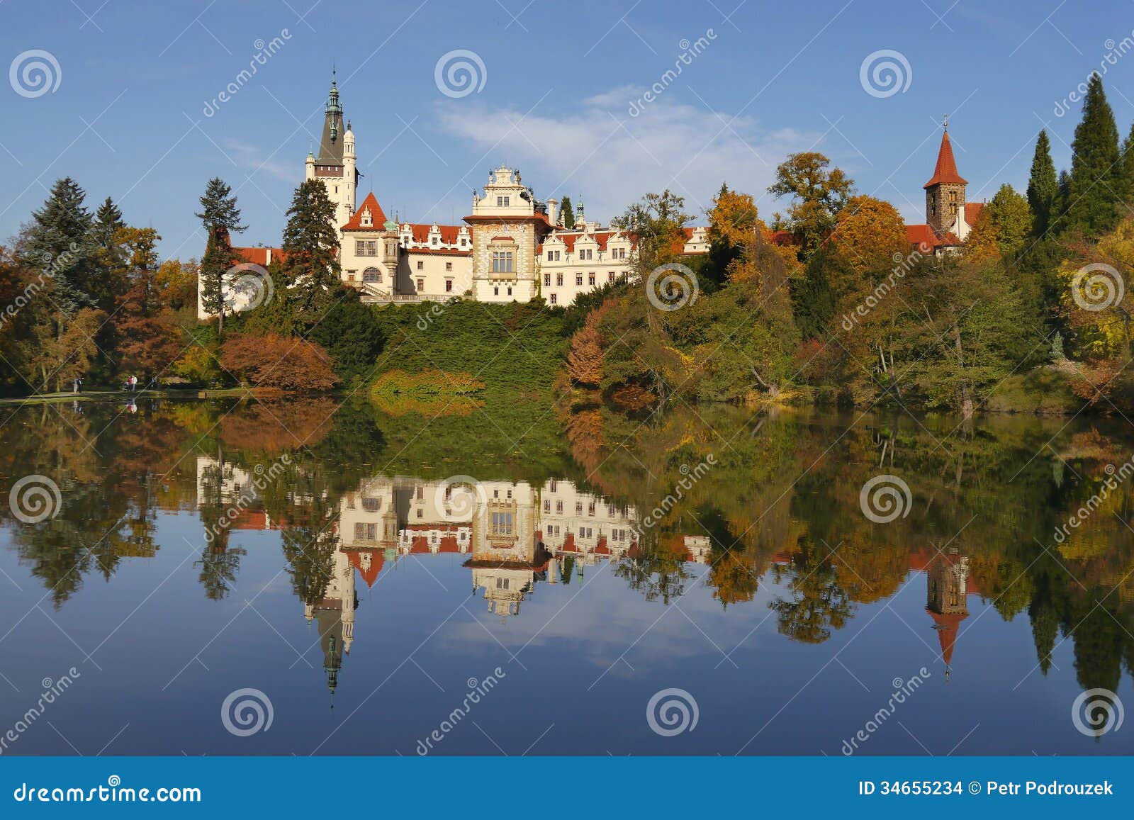 Castle Pruhonice stock photo. Image of water, architecture - 34655234