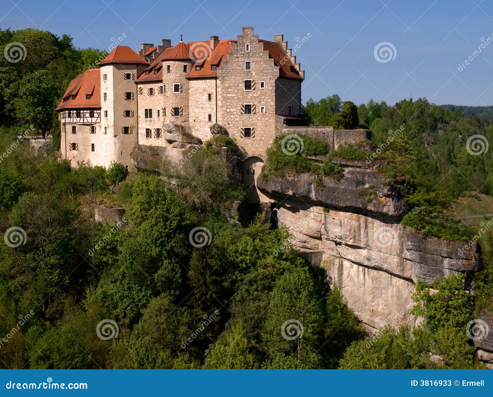 Castle Rabenstein stock image. Image of tower, bridge - 3816933