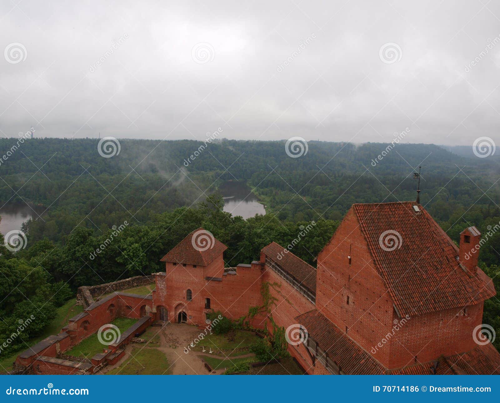 Castle after rain stock photo. Image of evaporation, tower - 70714186