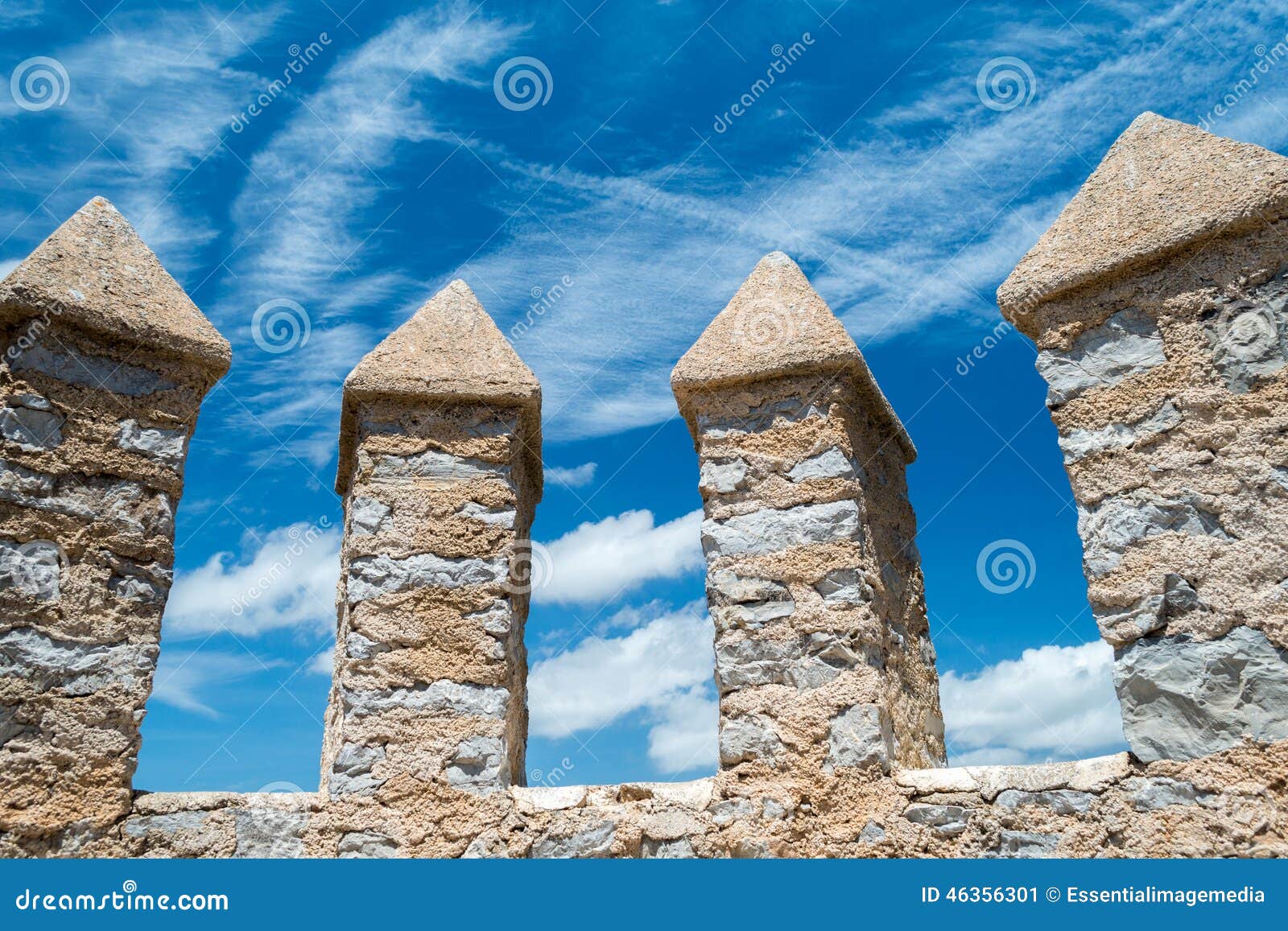 Castle Ramparts (8) stock image. Image of military, bastion - 46356301