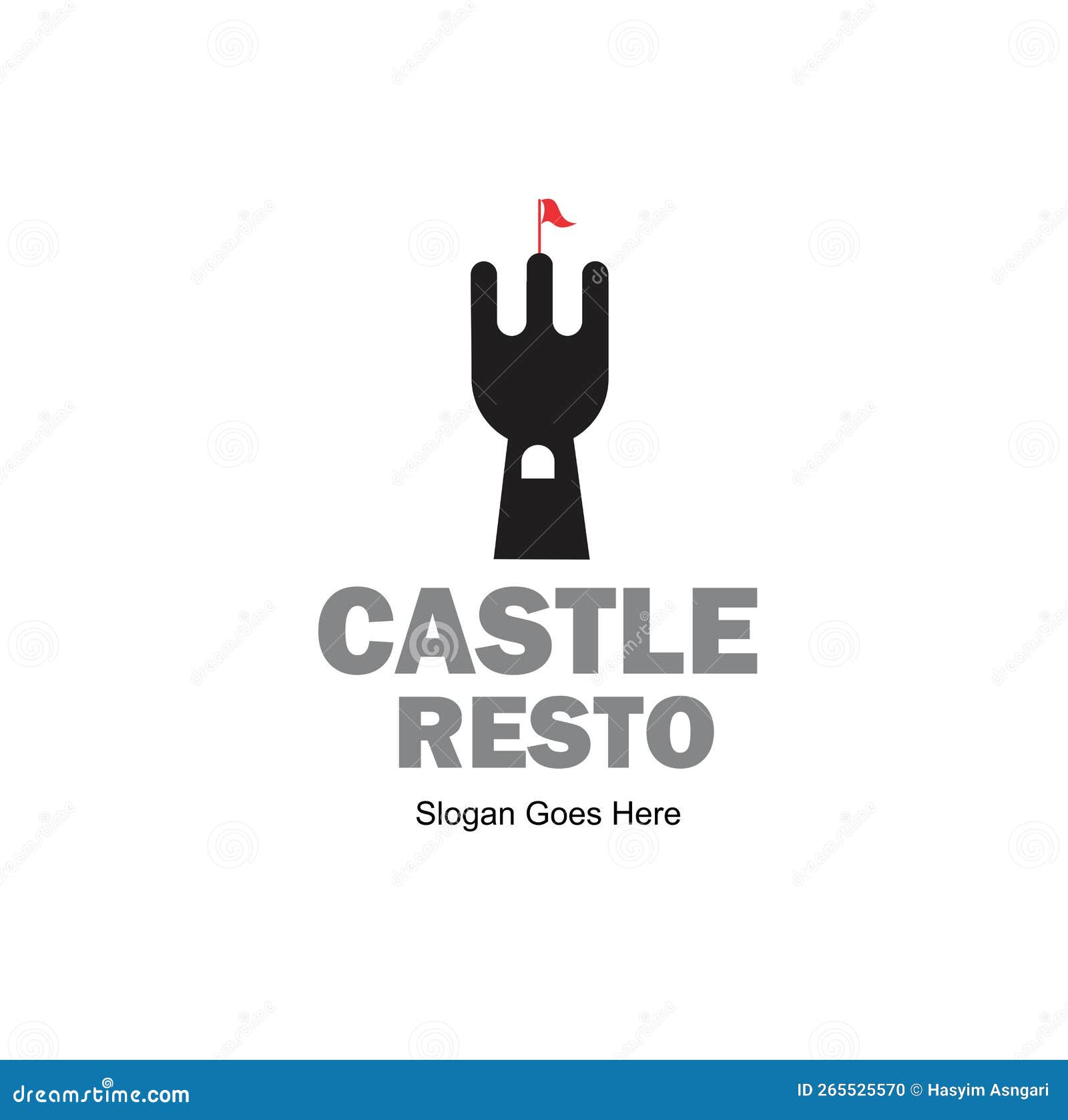 Castle Resto Logo Design Concept Stock Vector - Illustration of symbol ...