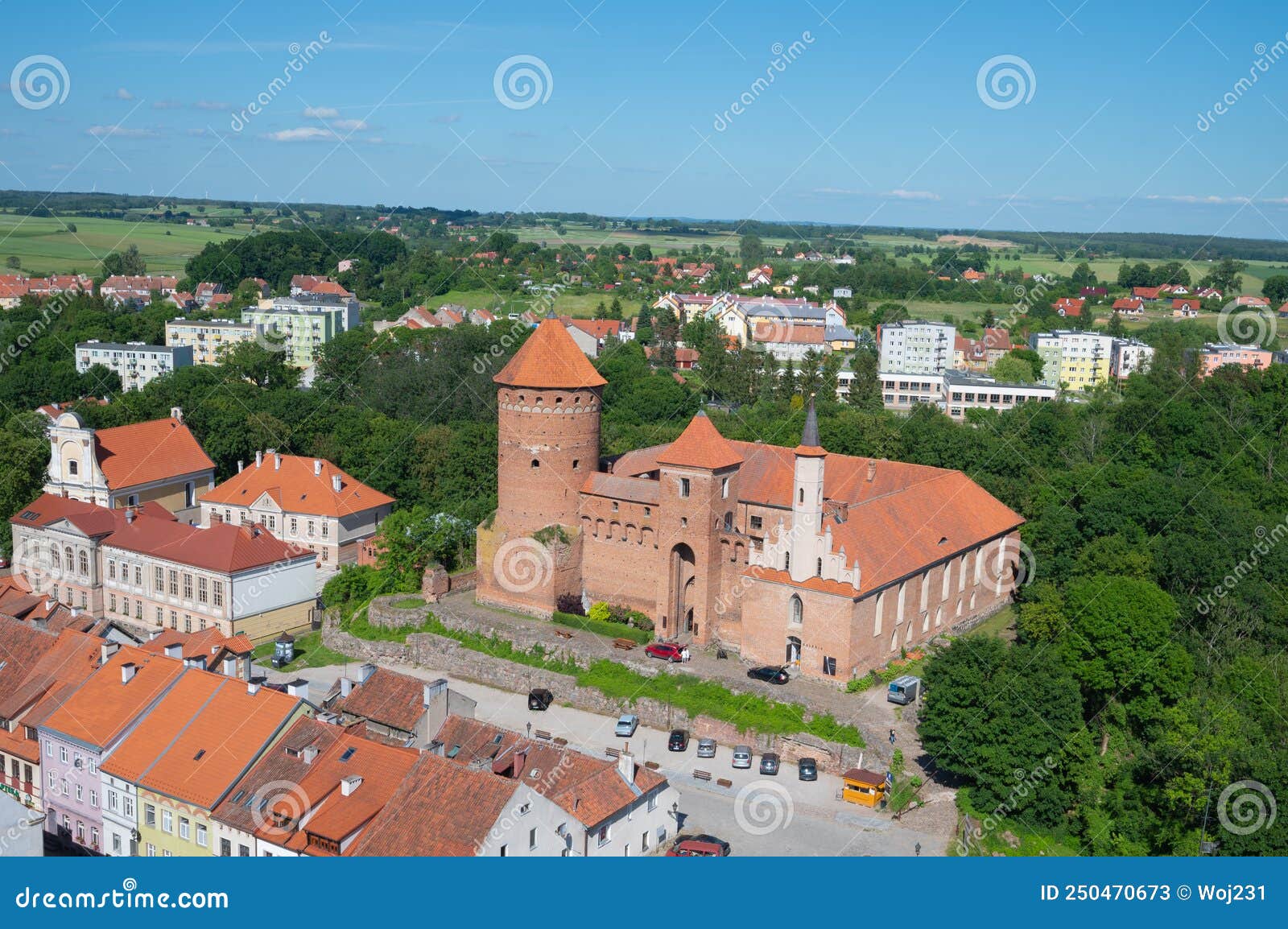 The Castle in Reszel Was Built of Red Brick Stock Image - Image of ...