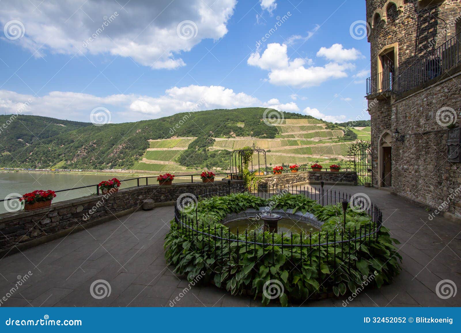 Castle Rheinstein stock photo. Image of fortification - 32452052