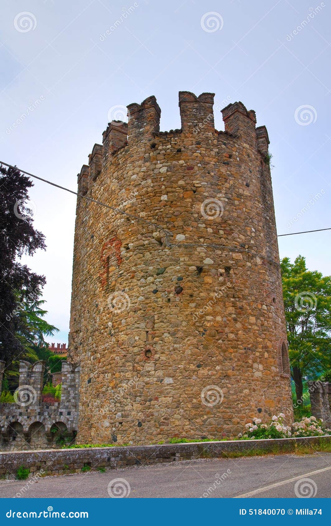 Castle of Riva. Ponte Dell Olio. Emilia-Romagna. Italy Stock Photo ...