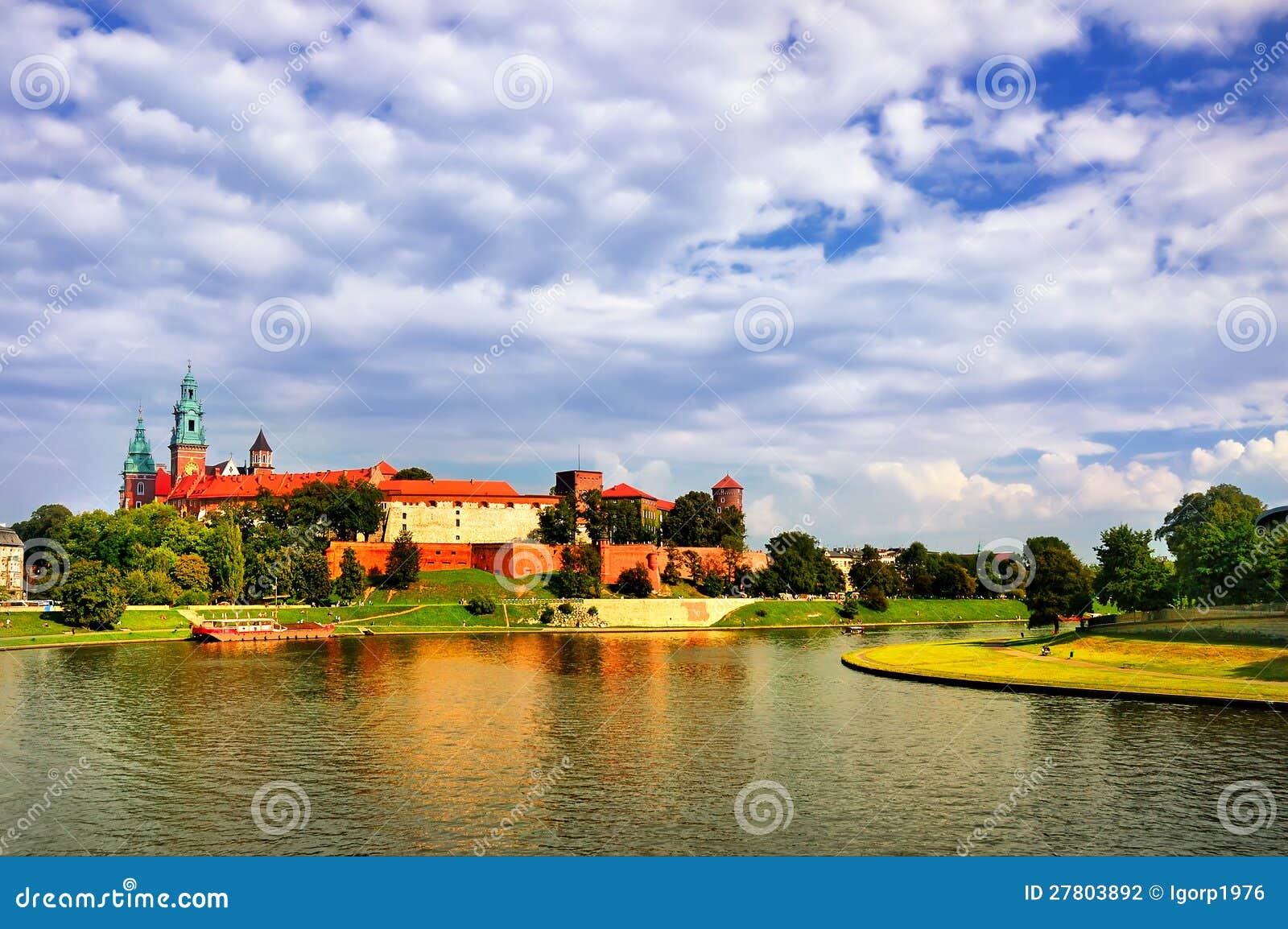 Castle on the river stock photo. Image of promenade, nature - 27803892