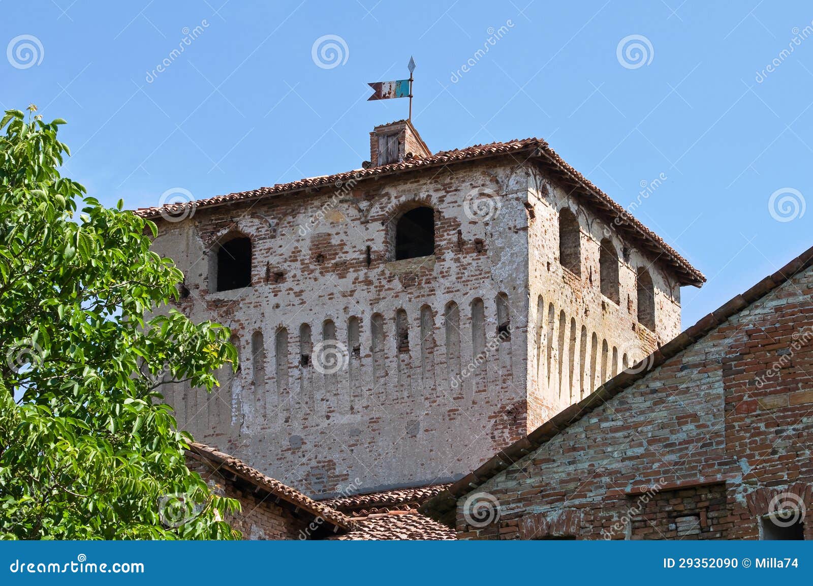 Castle of Roccabianca. Emilia-Romagna. Italy Stock Photo - Image of ...