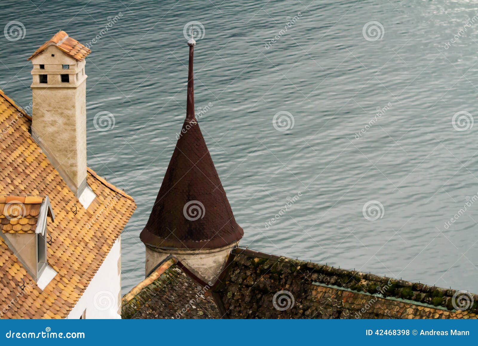 Castle rooftop II stock photo. Image of azure, roof, brick - 42468398