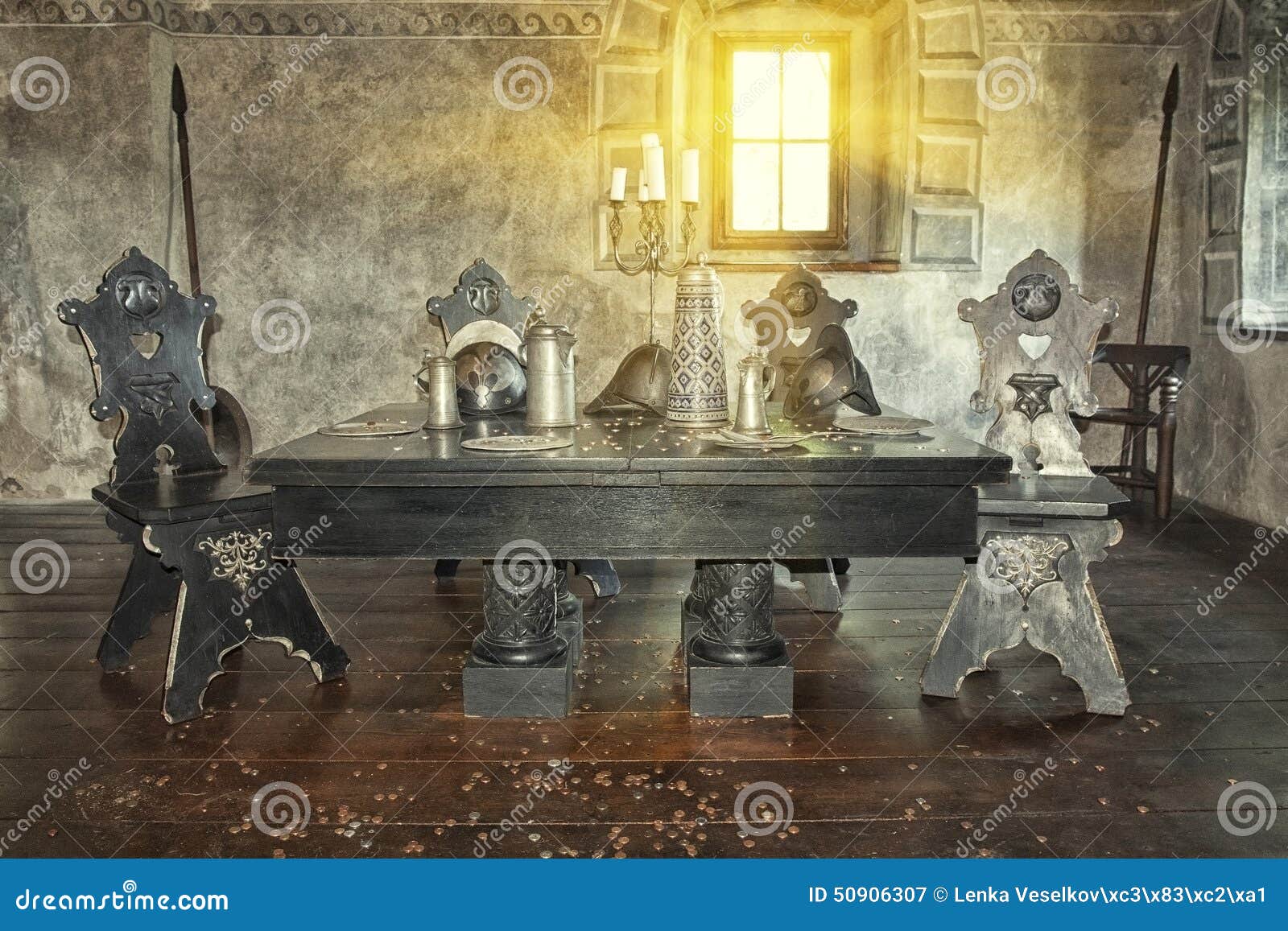 Castle room stock image. Image of dinner, aged, classic - 50906307