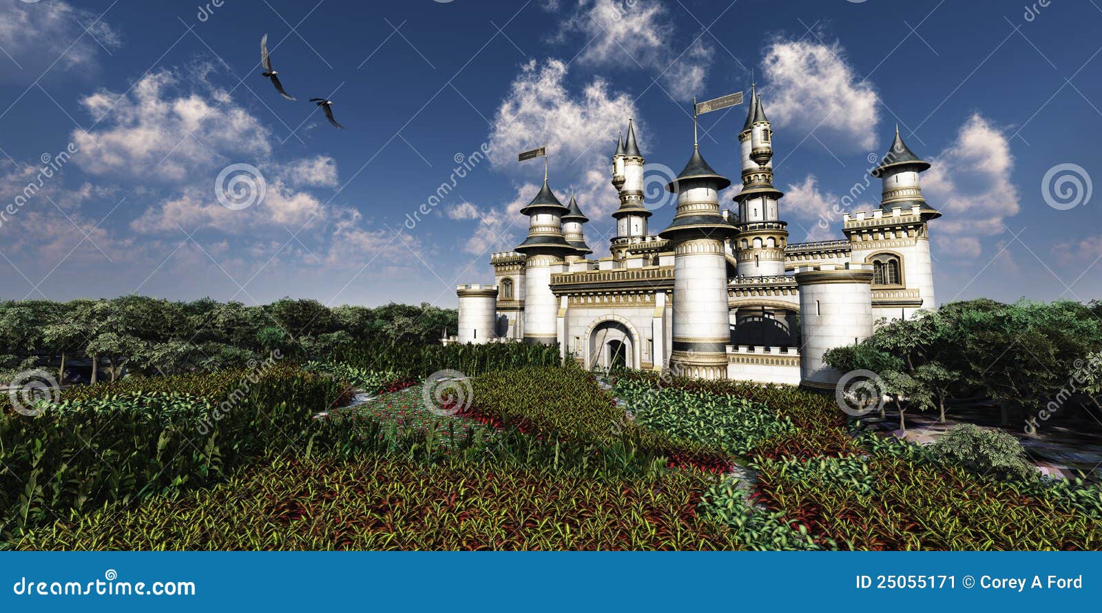 Castle Royal stock illustration. Illustration of fortress - 25055171