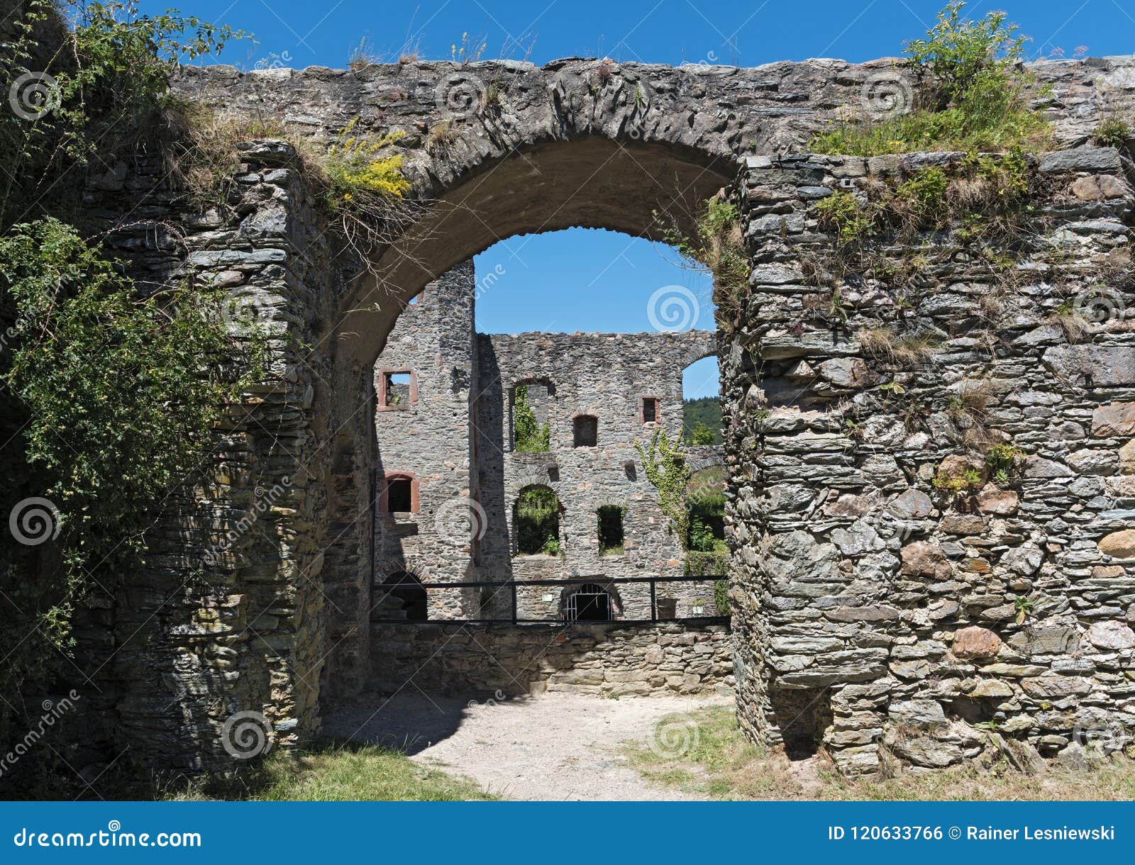 Castle Ruin Konigstein Im Taunus, Interior View, Germany Stock Photo ...
