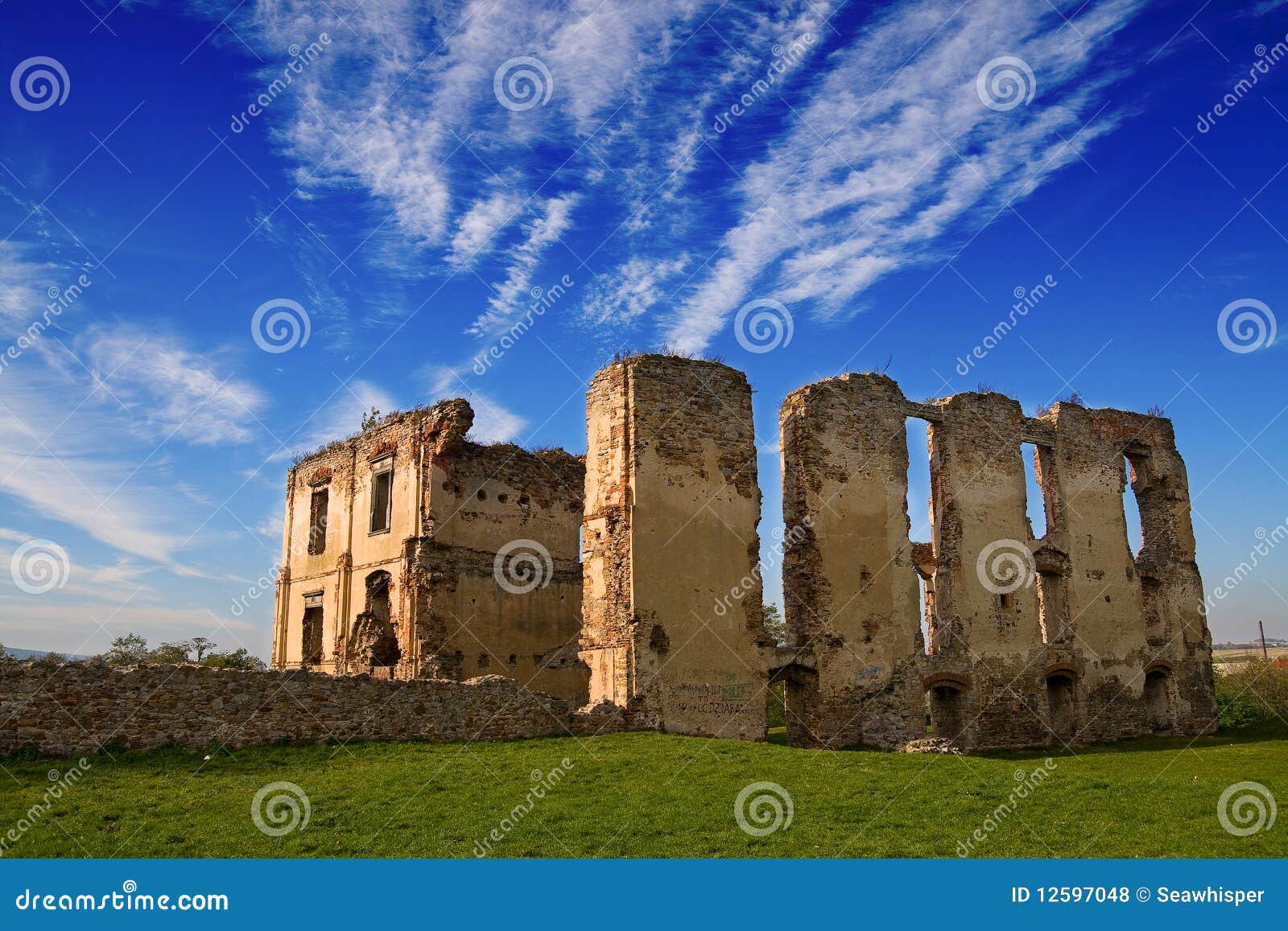 Castle ruins stock photo. Image of monument, legacy, european - 12597048