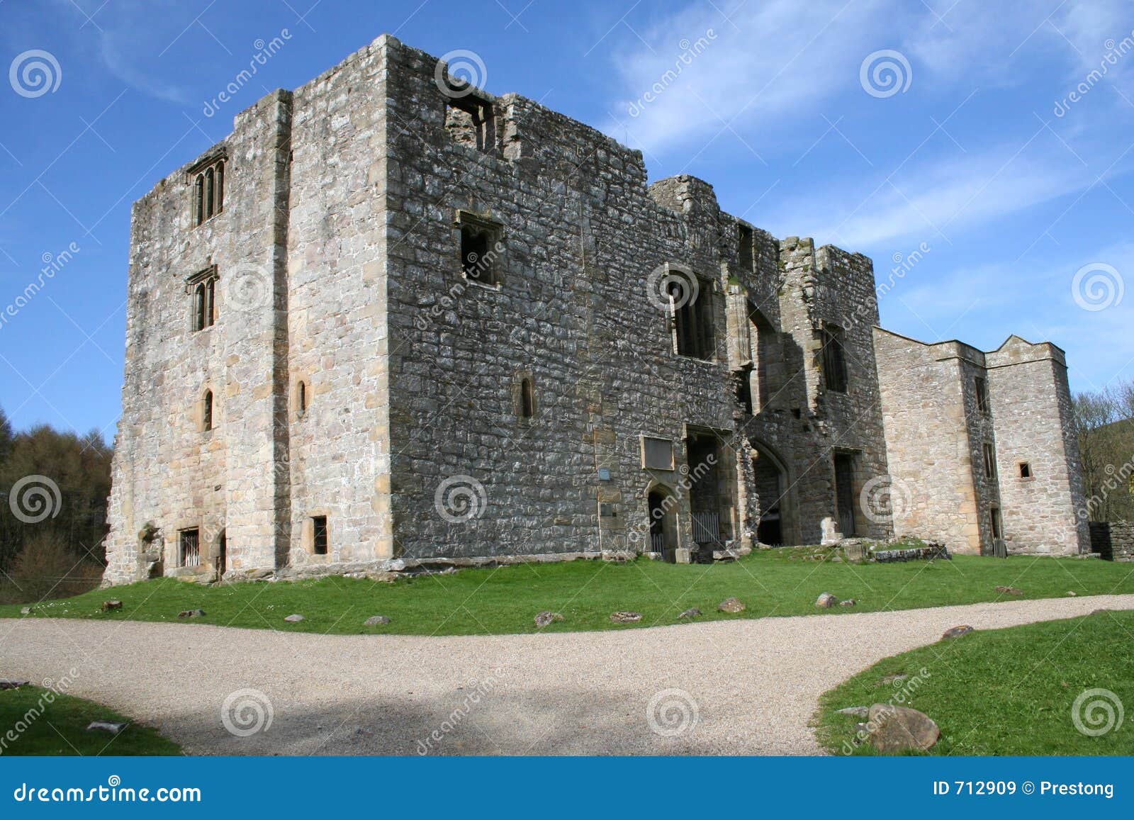 Castle Ruins. Clifford Tower,Barden, Yorkshire. Stock Image - Image of ...