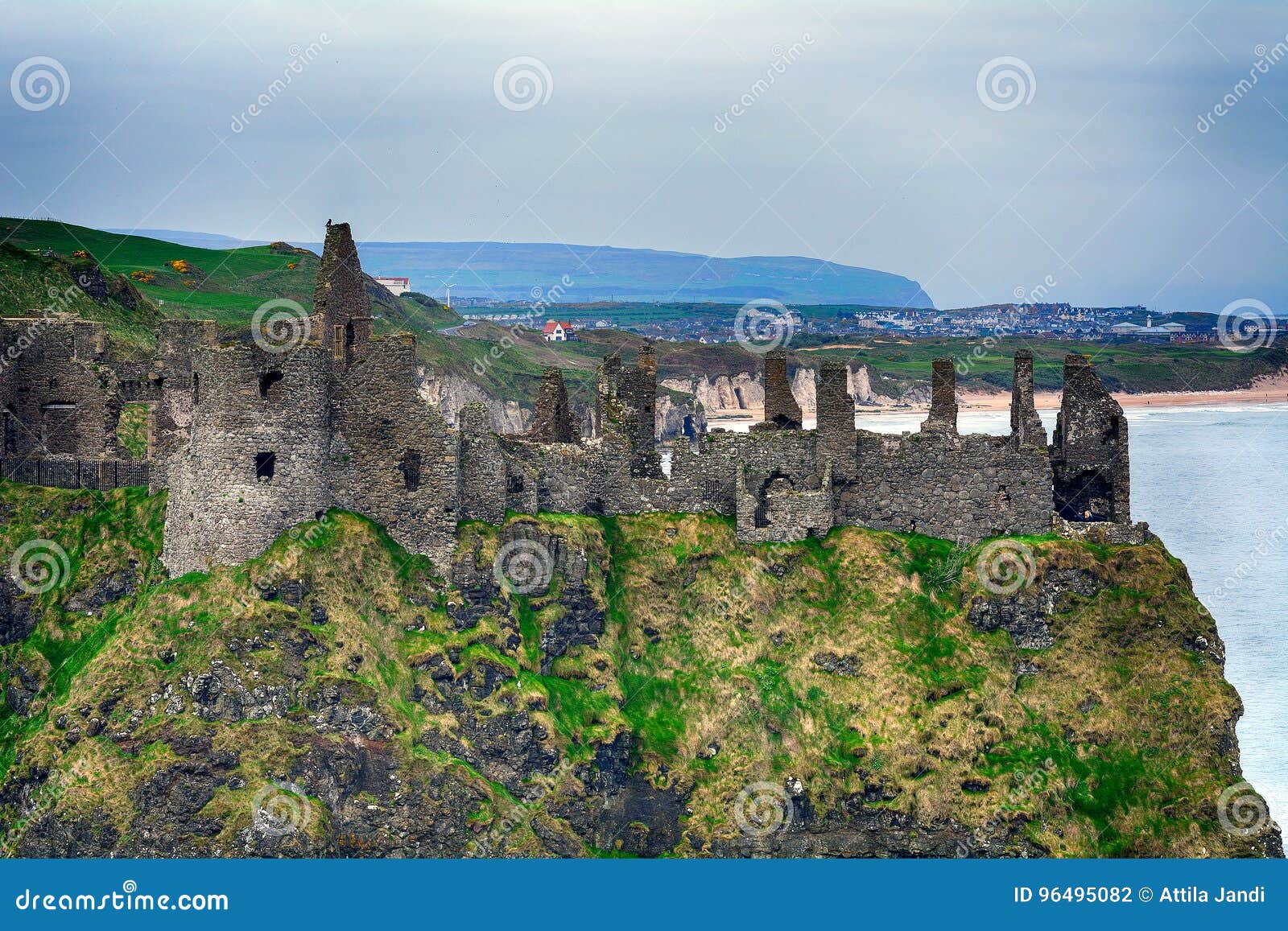 Castle Ruins, Dunluce, Northern Ireland Stock Photo - Image of eire ...