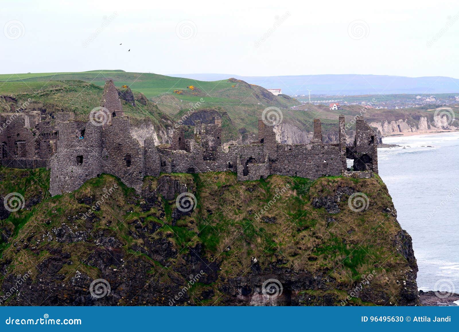Castle Ruins, Dunluce, Northern Ireland Stock Photo - Image of building ...