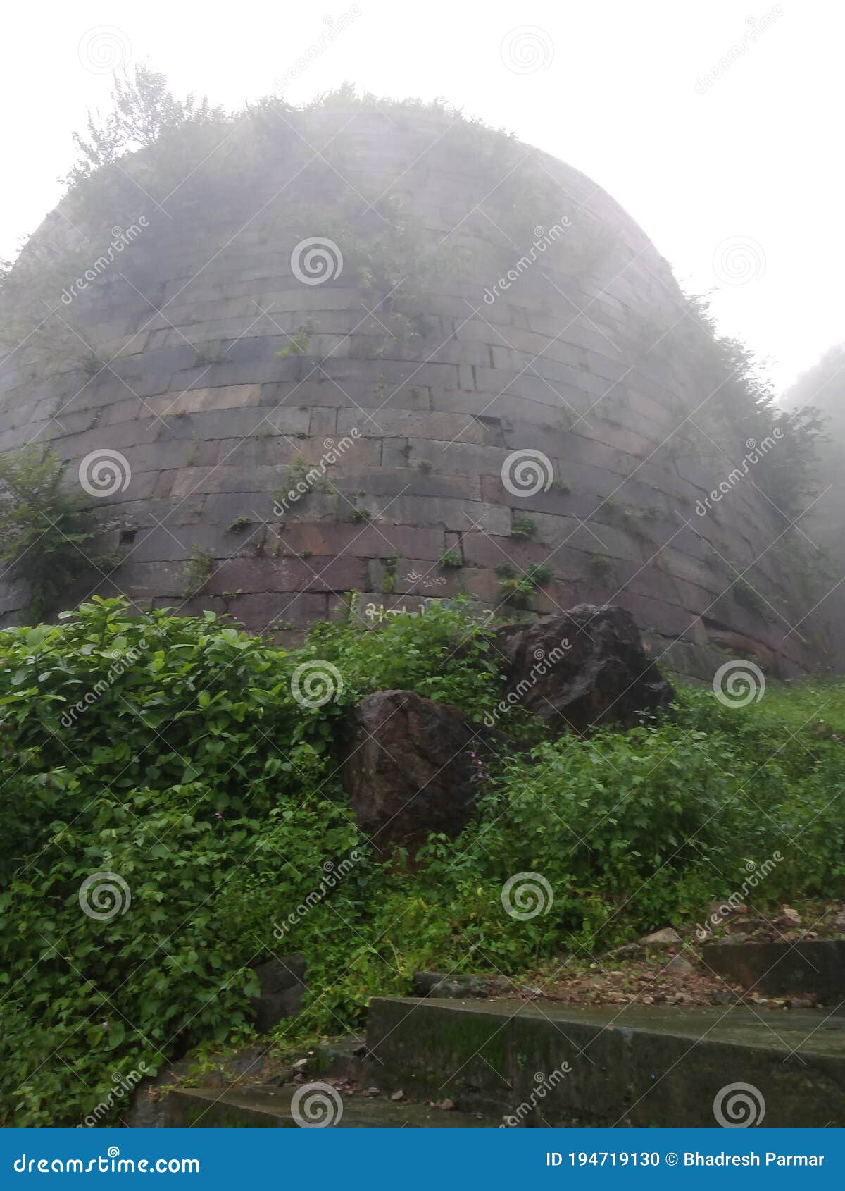 Castle ruins in the forest stock photo. Image of building - 194719130