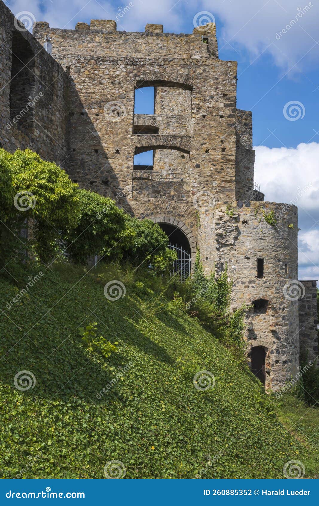 Castle Ruins in Greifenstein Hesse Stock Photo - Image of hill, fort ...
