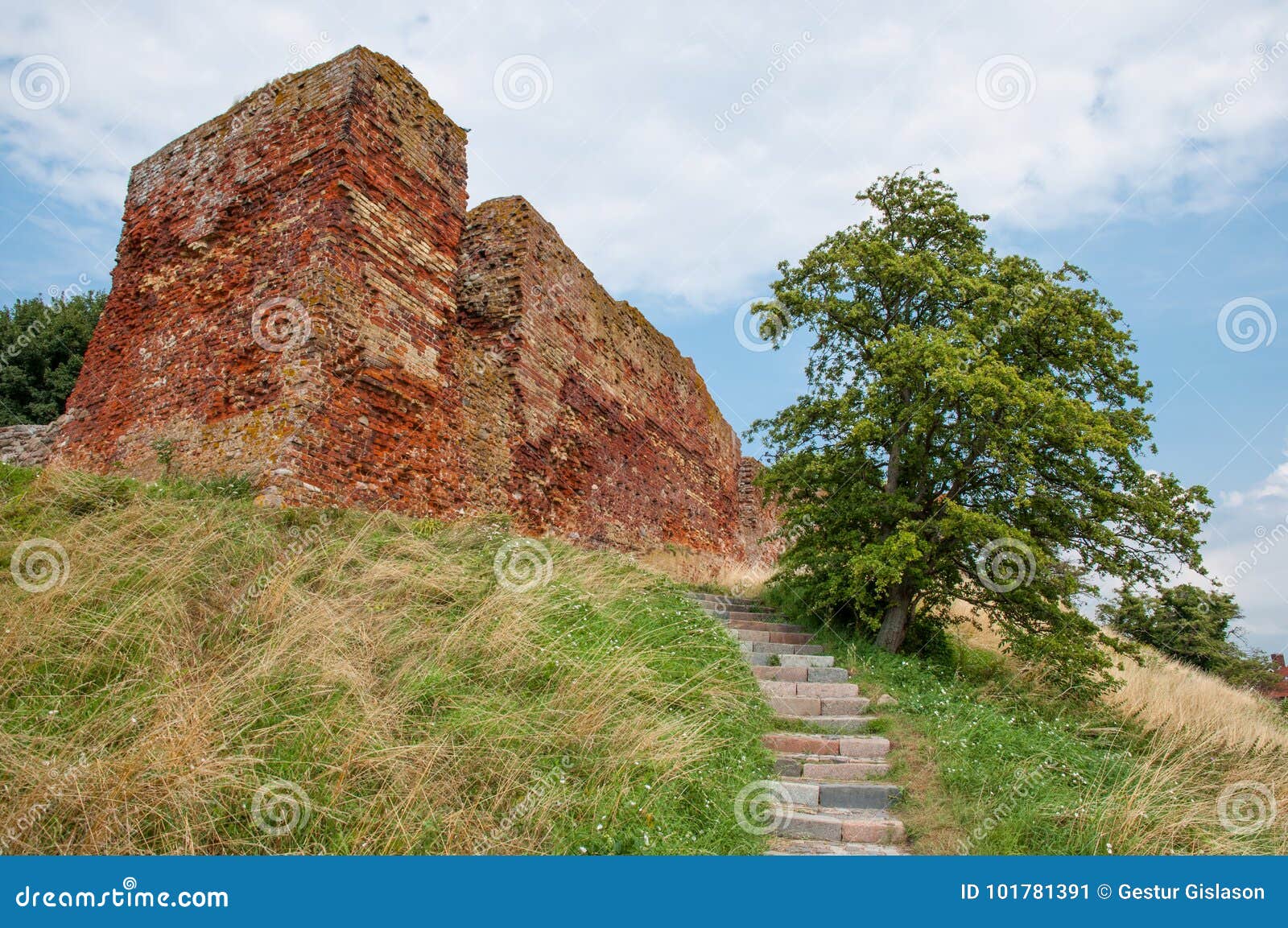 Castle Ruins in Vordingborg in Denmark Stock Image - Image of wall ...