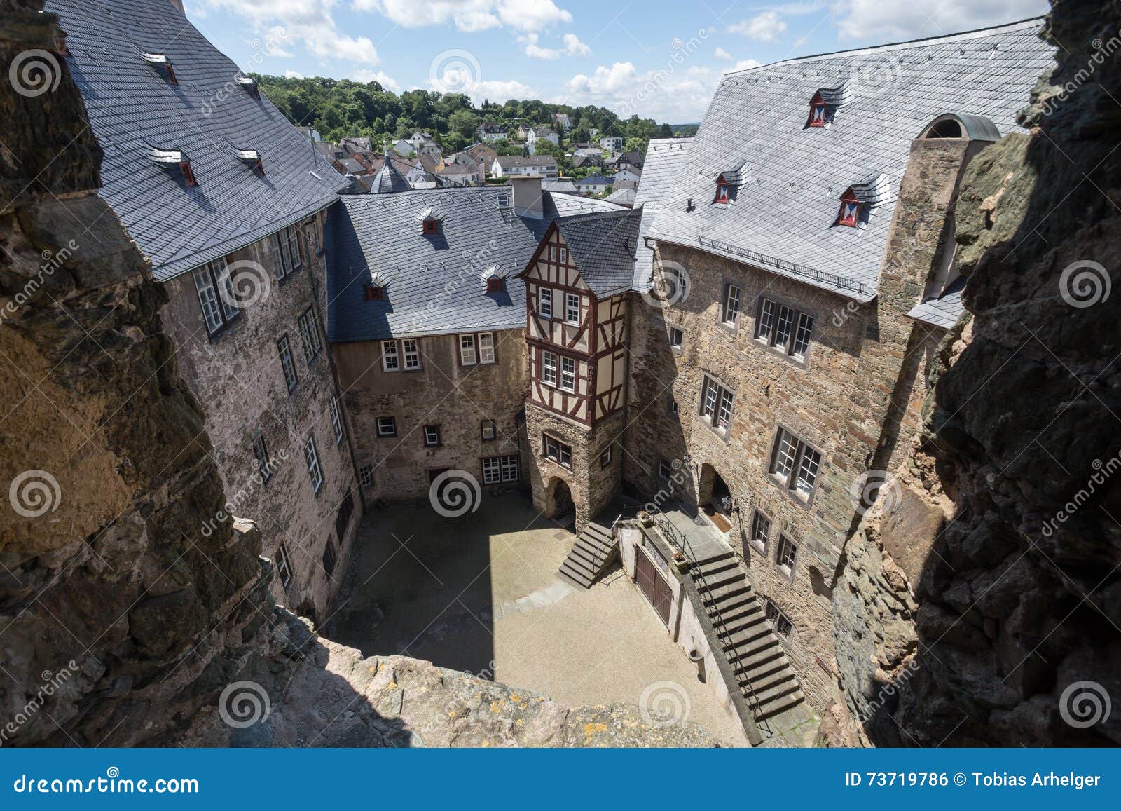 Castle Runkel Hessen Germany Stock Photo - Image of european, medieval ...