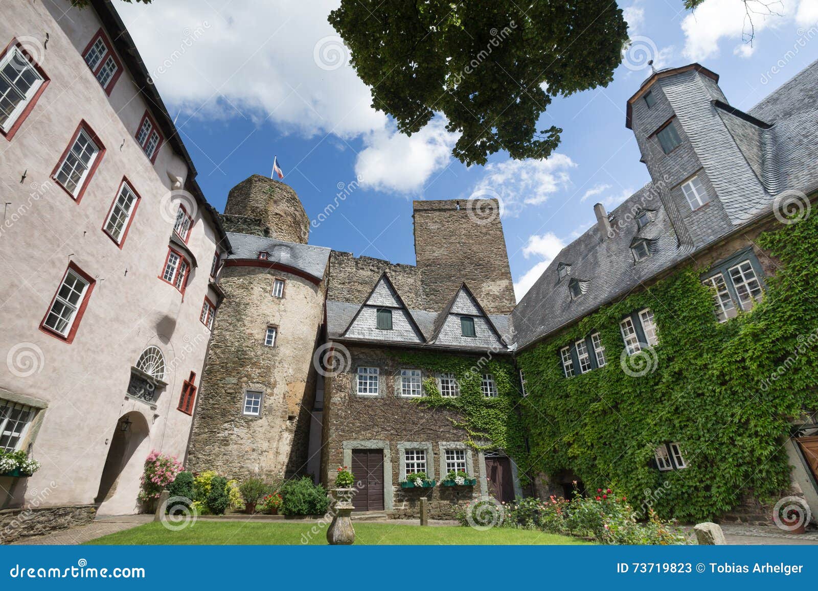 Castle Runkel Hessen Germany Stock Image - Image of runkel, property ...