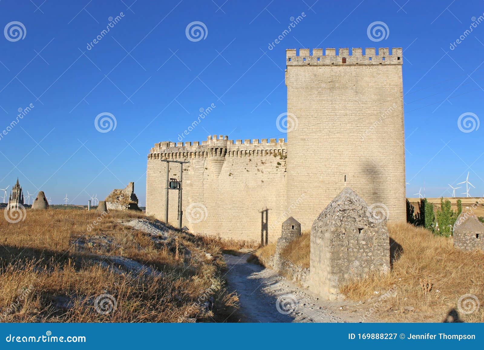 Castle in rural Spain stock image. Image of tourism - 169888227