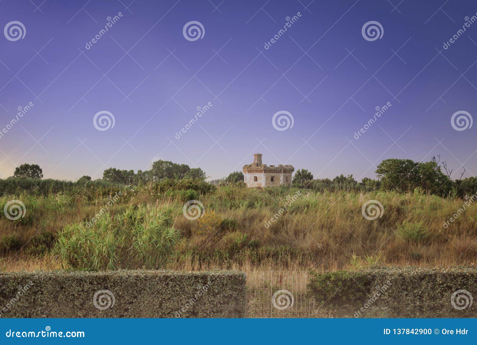 St. Michael Tower, Rome, Ina Rural Landscape View Stock Photo - Image ...