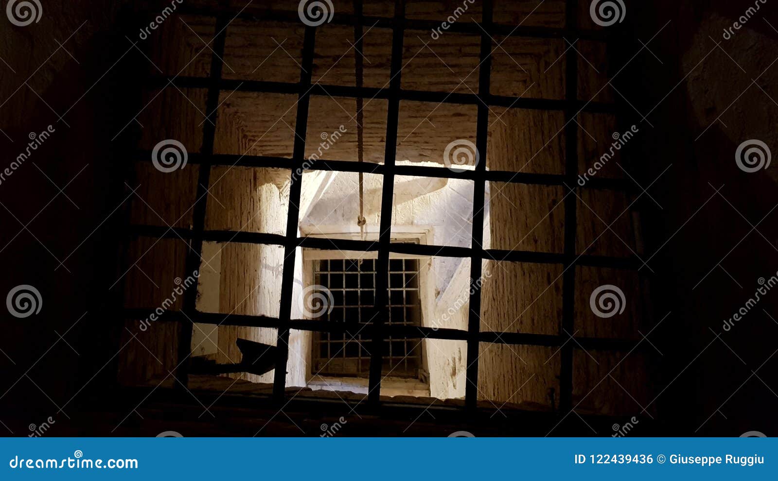 Castle rusted jail view stock photo. Image of prison - 122439436