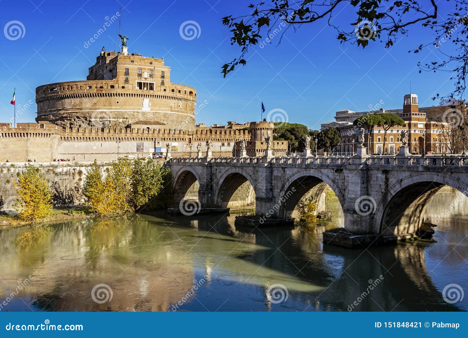 Castle of Saint Angel in Rome Stock Image - Image of sant, city: 151848421