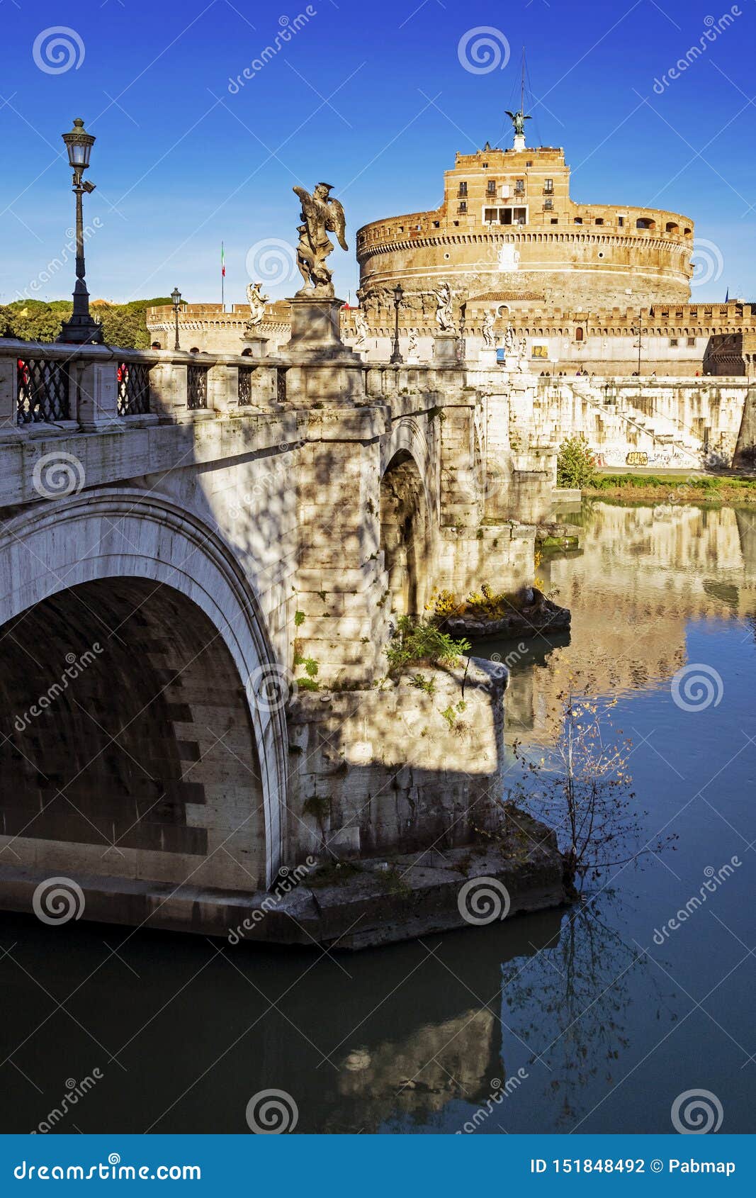 Castle of Saint Angel in Rome Stock Photo - Image of italy, famous ...