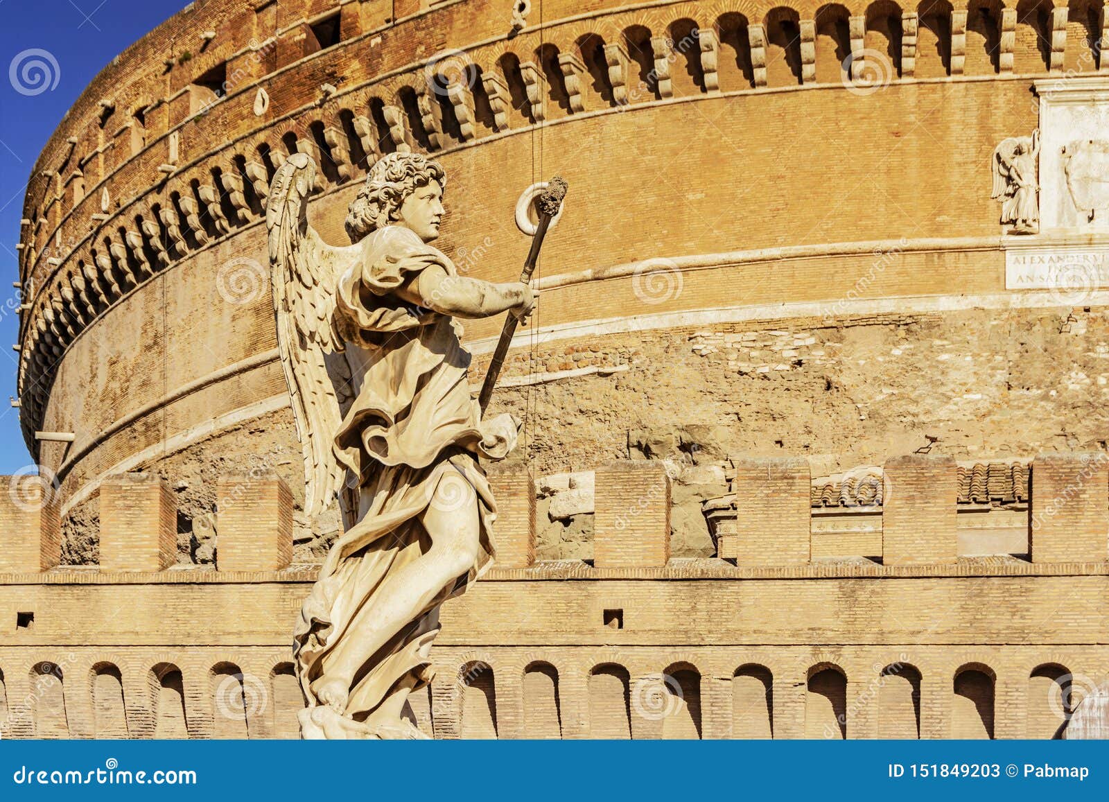 Castle of Saint Angel in Rome Stock Image - Image of monument, culture ...