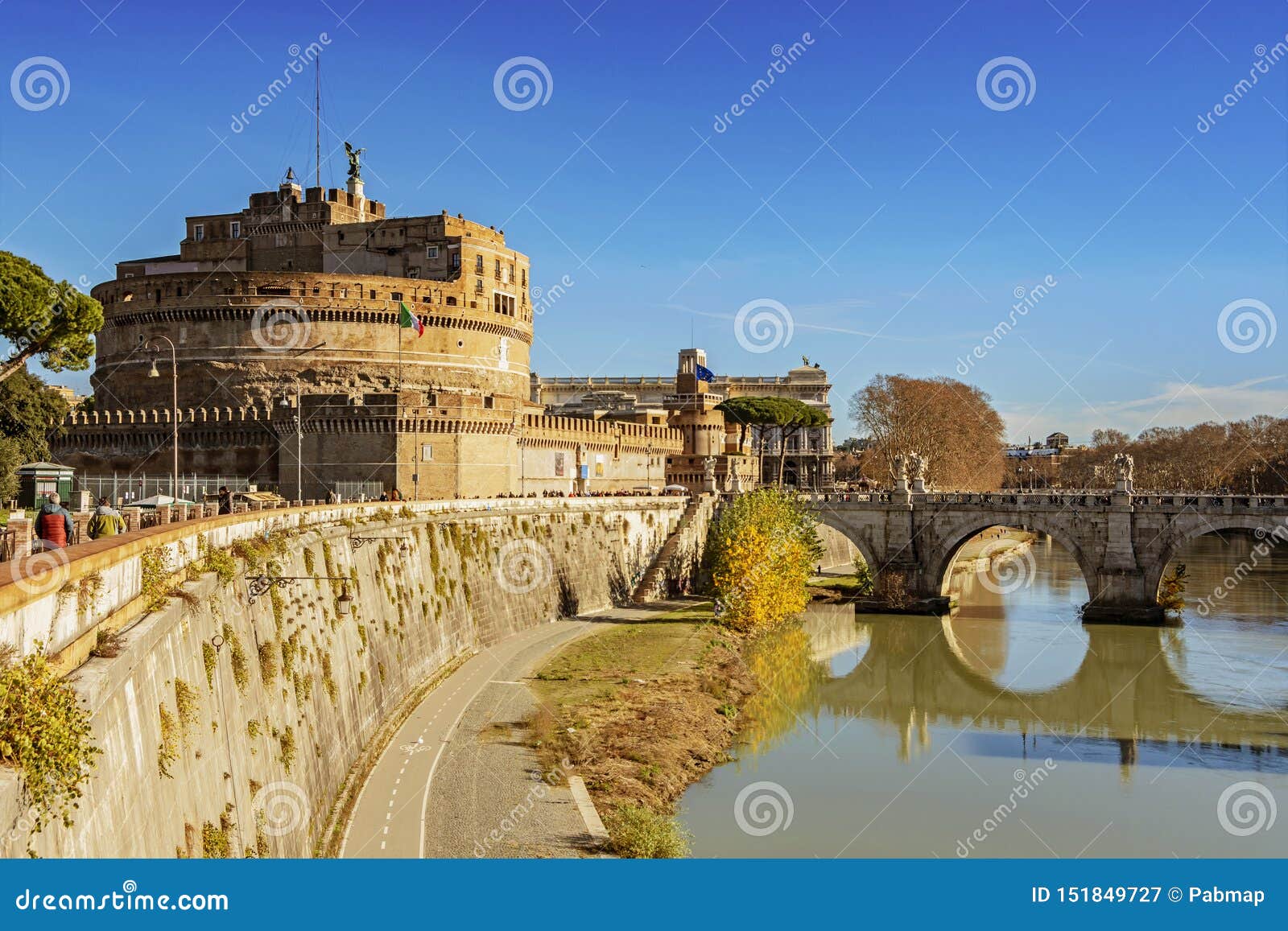 Castle of Saint Angel in Rome Stock Image - Image of famous, rome ...