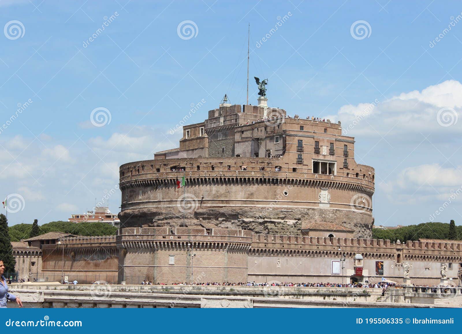 Castle Saint Angelo in Rome Stock Image - Image of historical, tourism ...