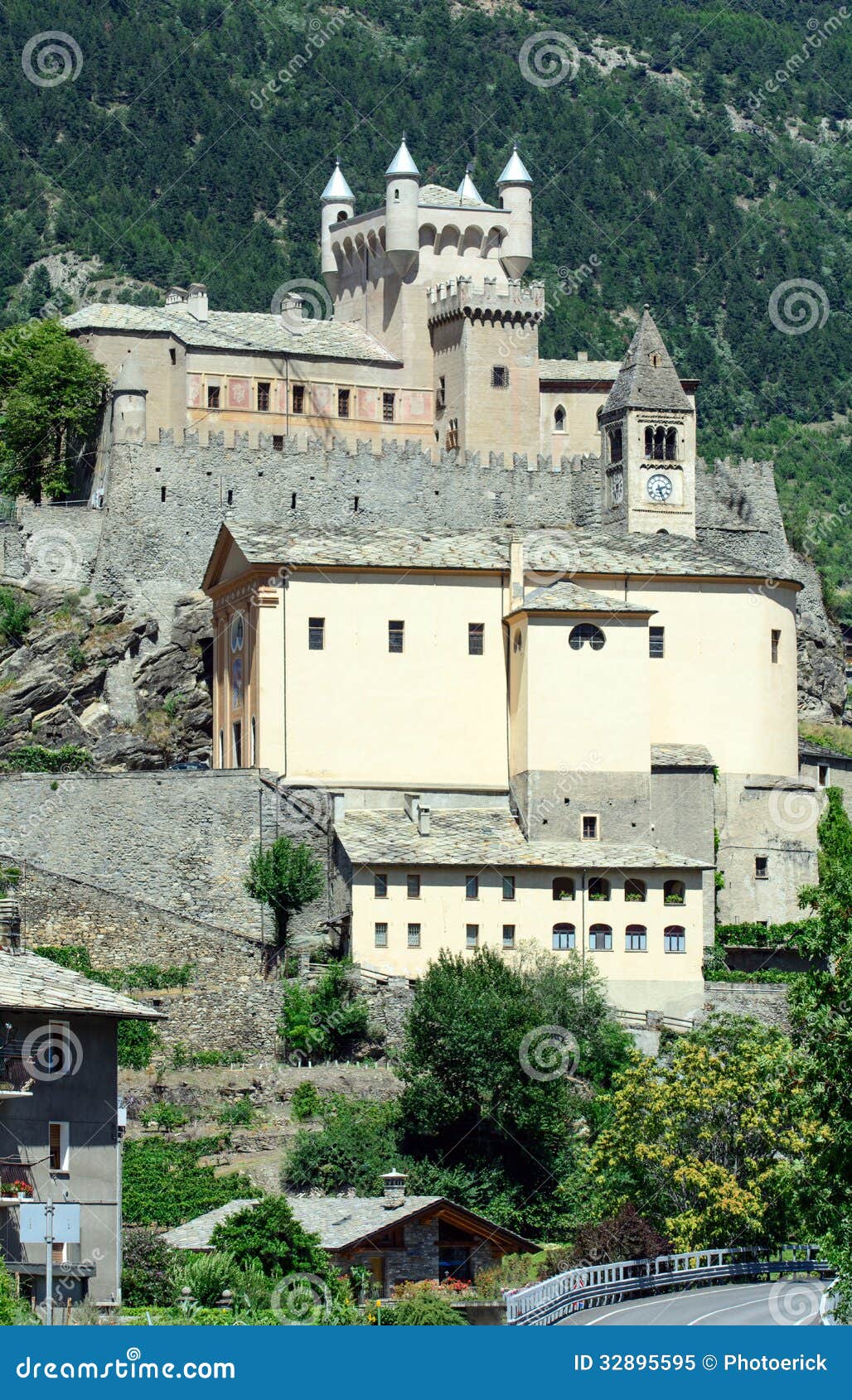 Castle of Saint Pierre stock image. Image of medieval - 32895595