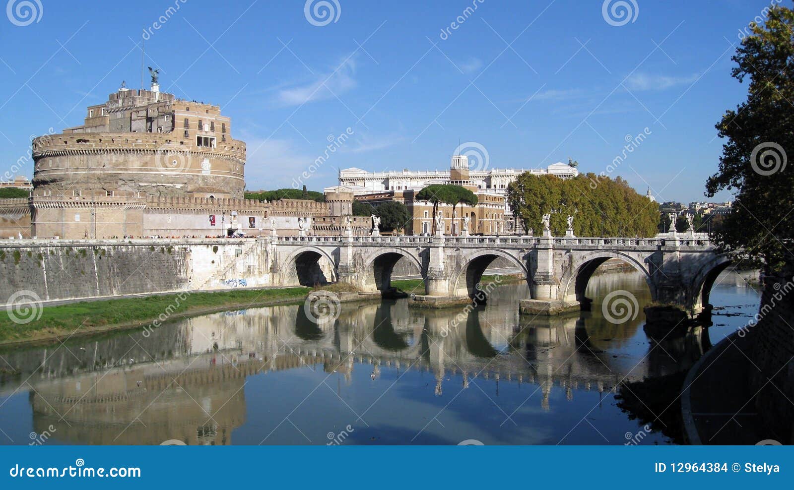 Castle San Angelo Rome stock photo. Image of site, castle - 12964384