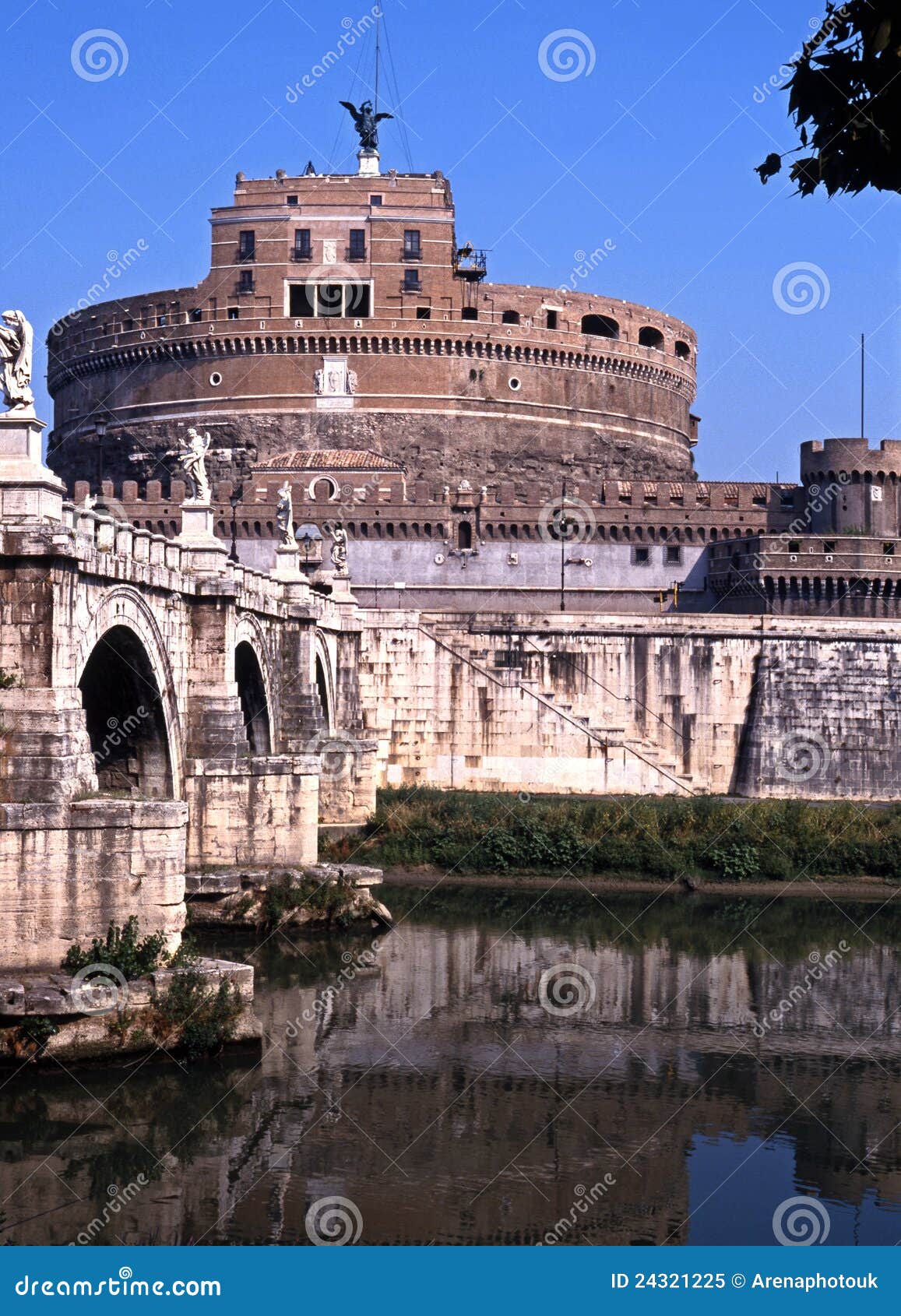 Castle San Angelo, Rome, Italy. Stock Image - Image of city, adriano ...