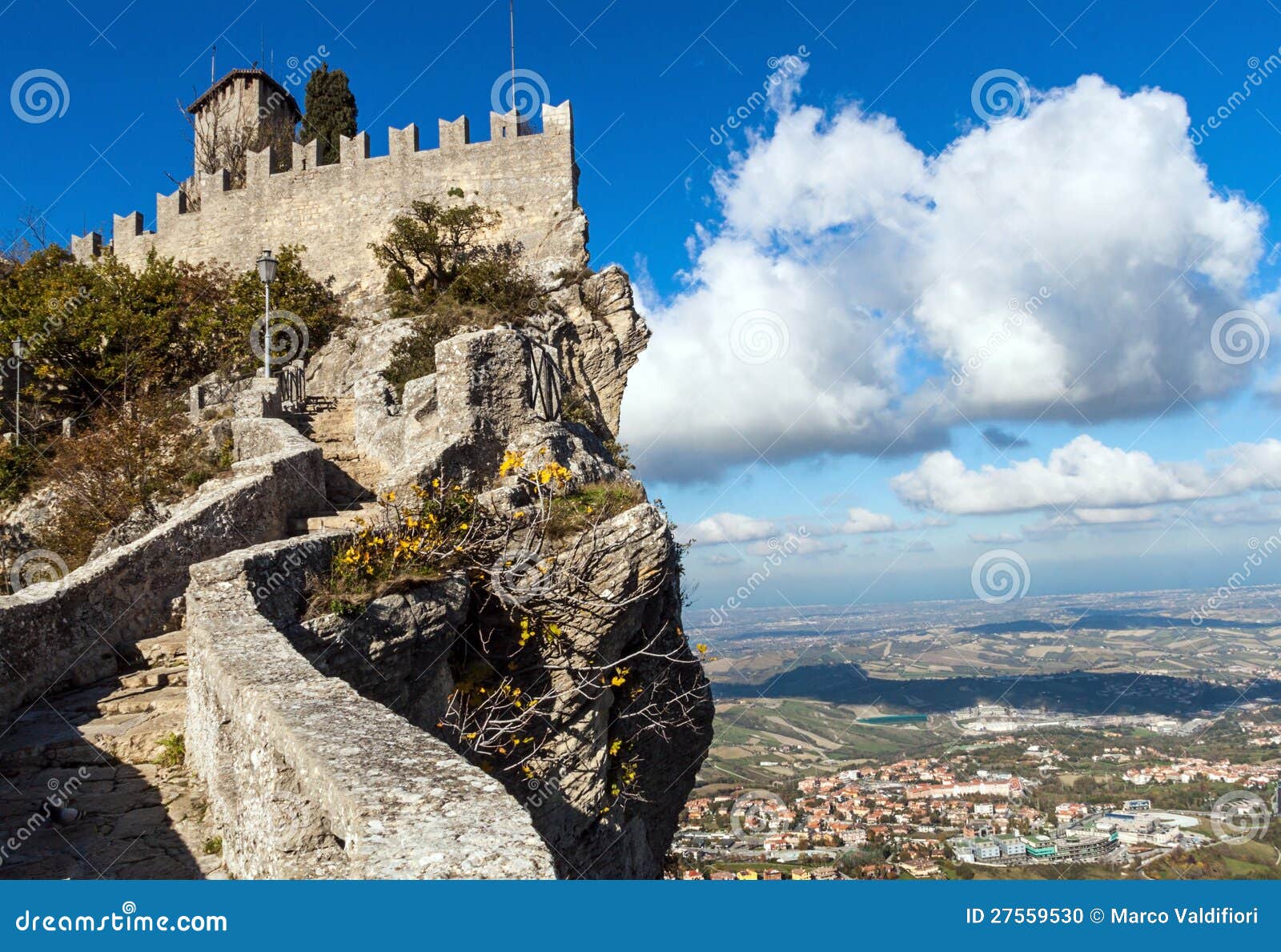 Castle in San Marino stock photo. Image of rock, fortification - 27559530