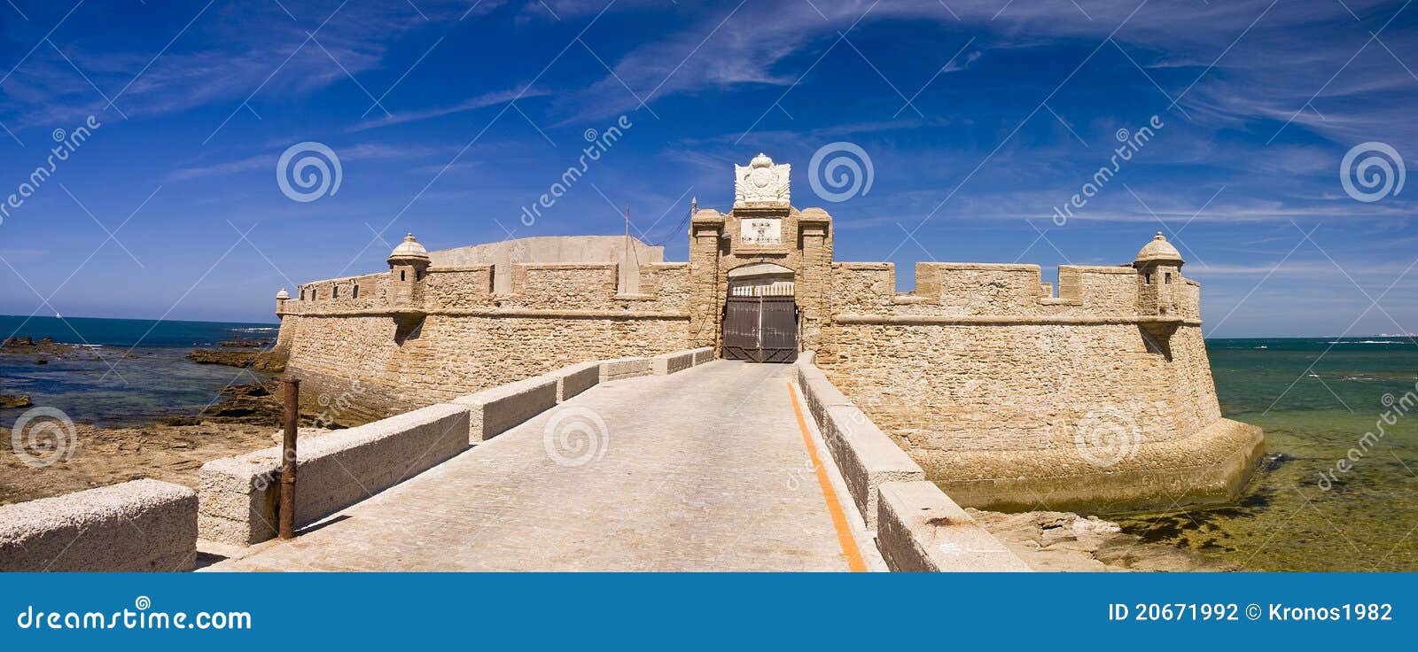 Castle of San Sebastian in the City of Cadiz Stock Photo - Image of ...