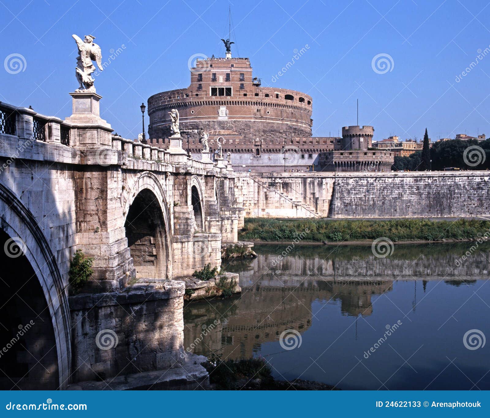 Castle Sant Angelo, Rome, Italy. Stock Image - Image of cities, hadrian ...