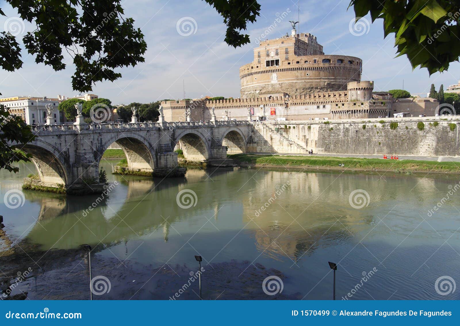 Castle Sant Angelo and Tevere River - Rome Stock Image - Image of rome ...
