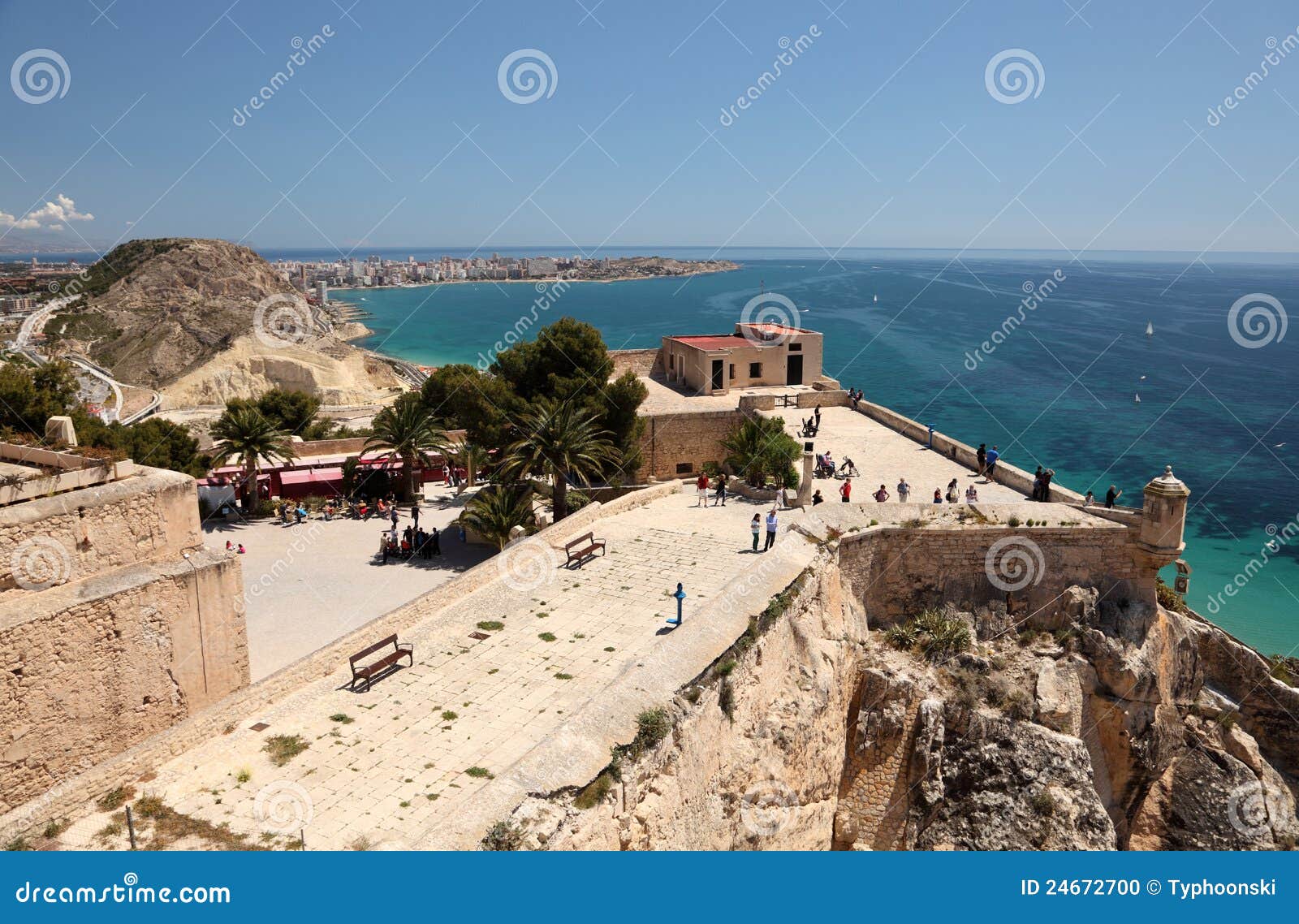 Castle Santa Barbara in Alicante, Spain Editorial Image - Image of ...