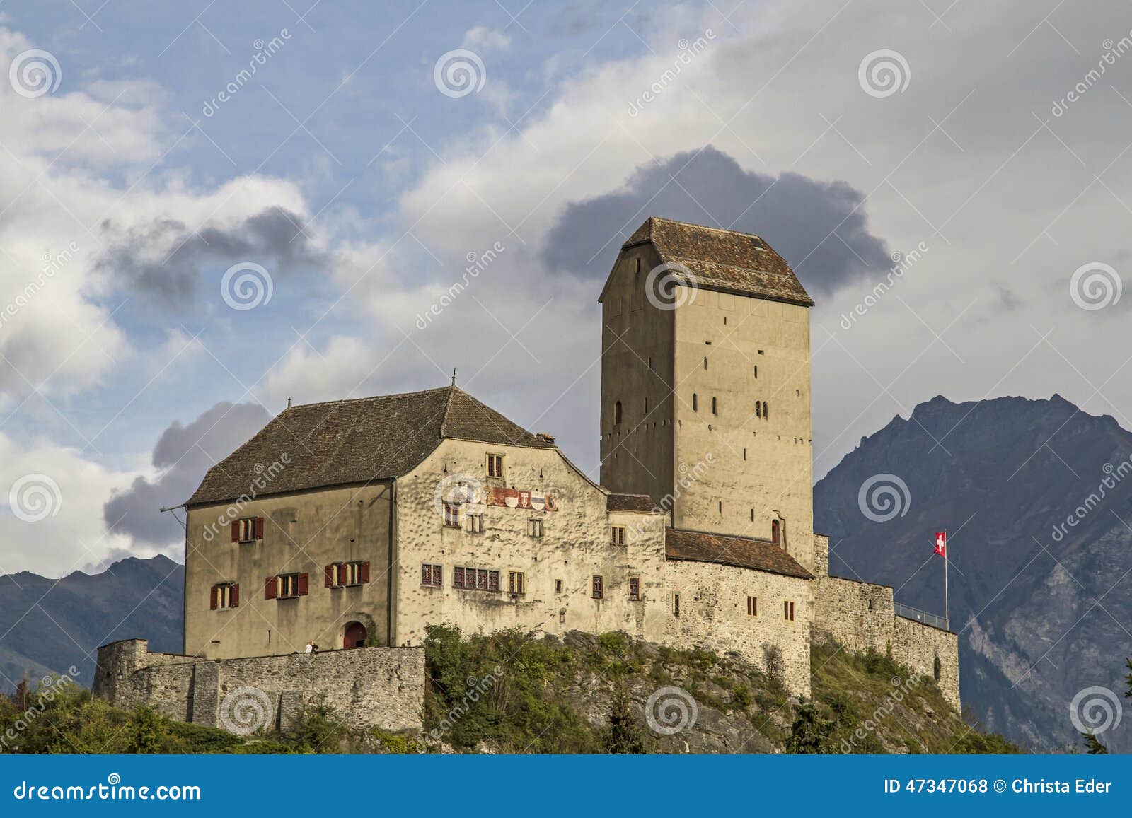 Castle Sargans stock photo. Image of gallen, autumn, mountains - 47347068