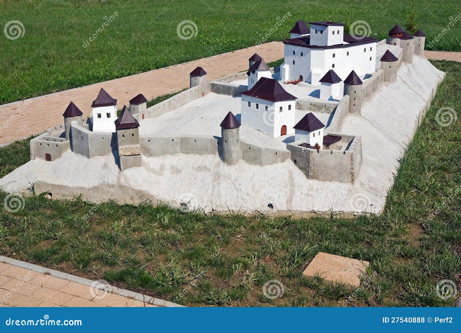 Model Of The Castle In Pieskowa Skala With Real Buildings In The ...