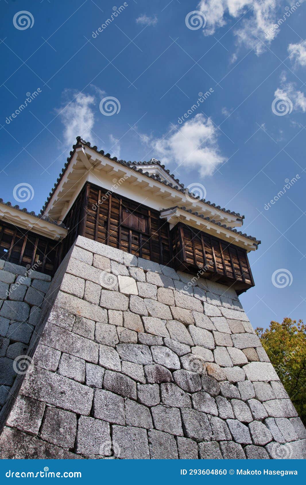 The Castle Scaffold of Matsuyama-Jo Castle. Ehime Japan Stock Photo ...
