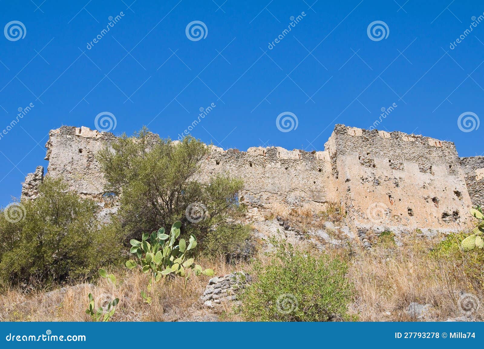 Castle of Scalea. Calabria. Italy Stock Photo - Image of medieval ...