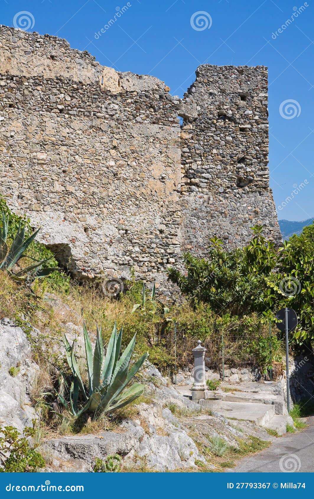 Castle of Scalea. Calabria. Italy Stock Image - Image of antique, city ...