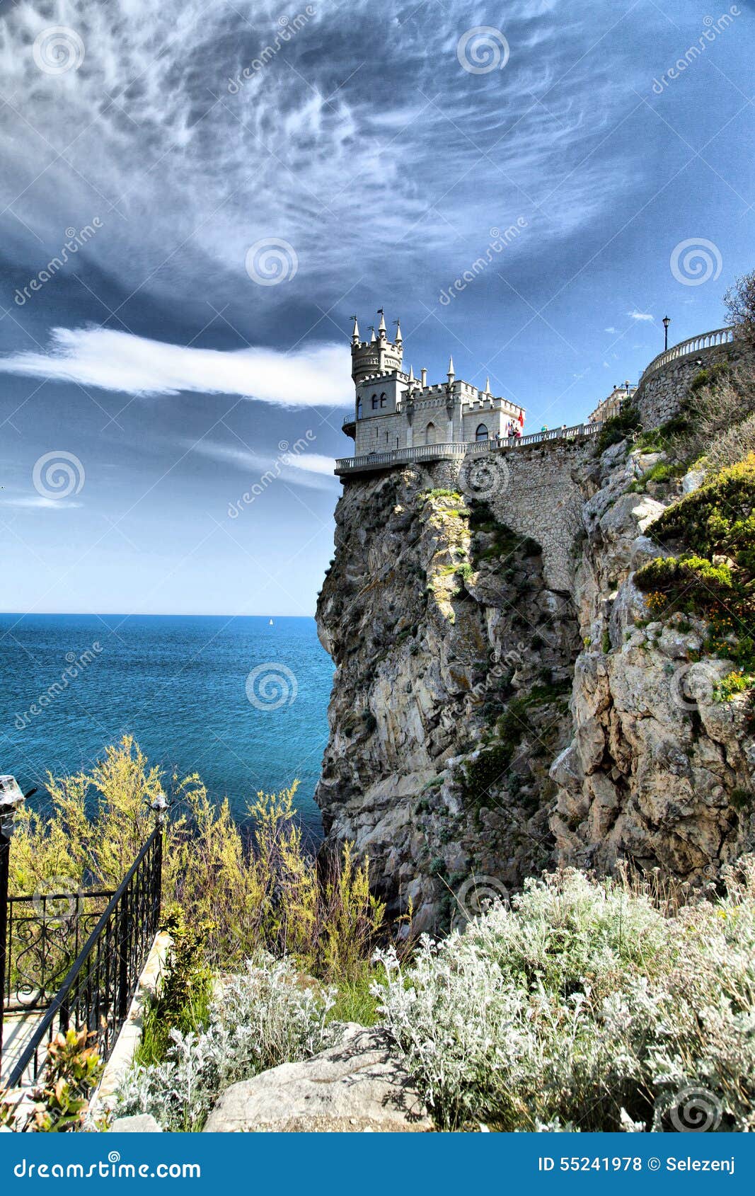 The castle by the sea stock photo. Image of italy, decline - 55241978