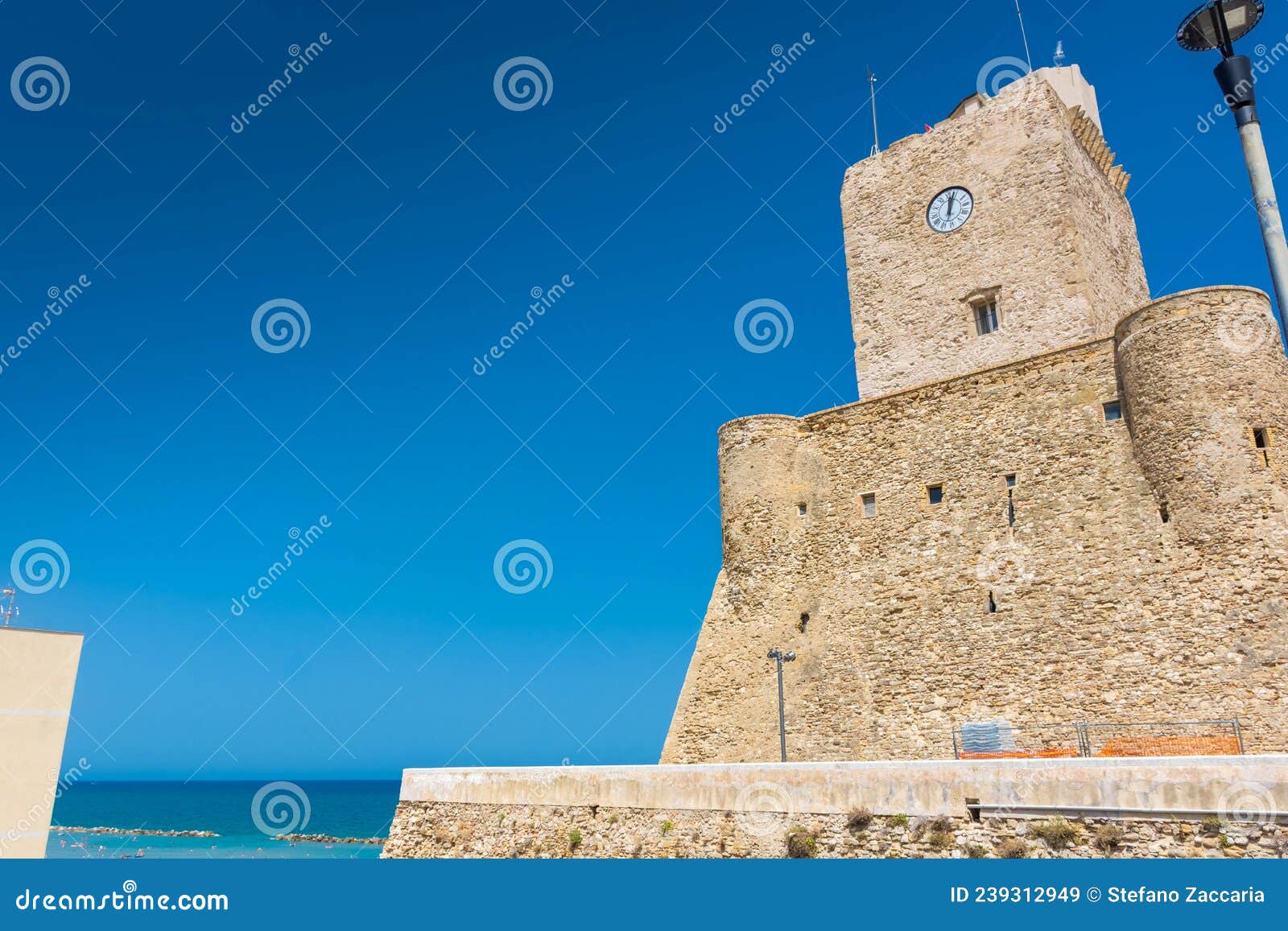 Castle on the Sea in Termoli, Molise Italy Stock Image - Image of ...