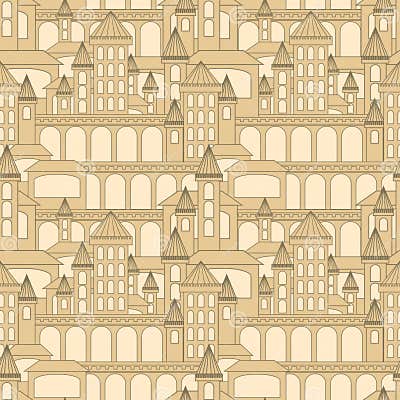 Castle seamless pattern. stock vector. Illustration of renaissance ...