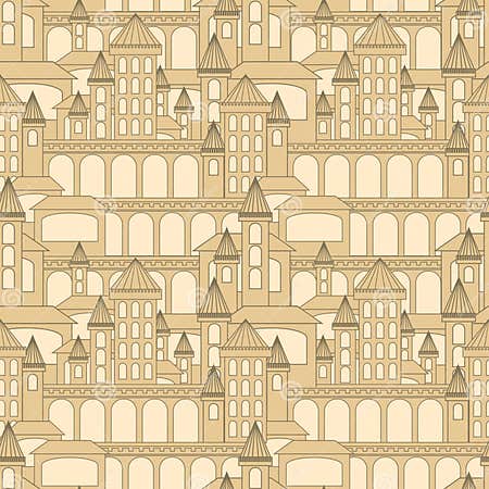 Castle seamless pattern. stock vector. Illustration of renaissance ...