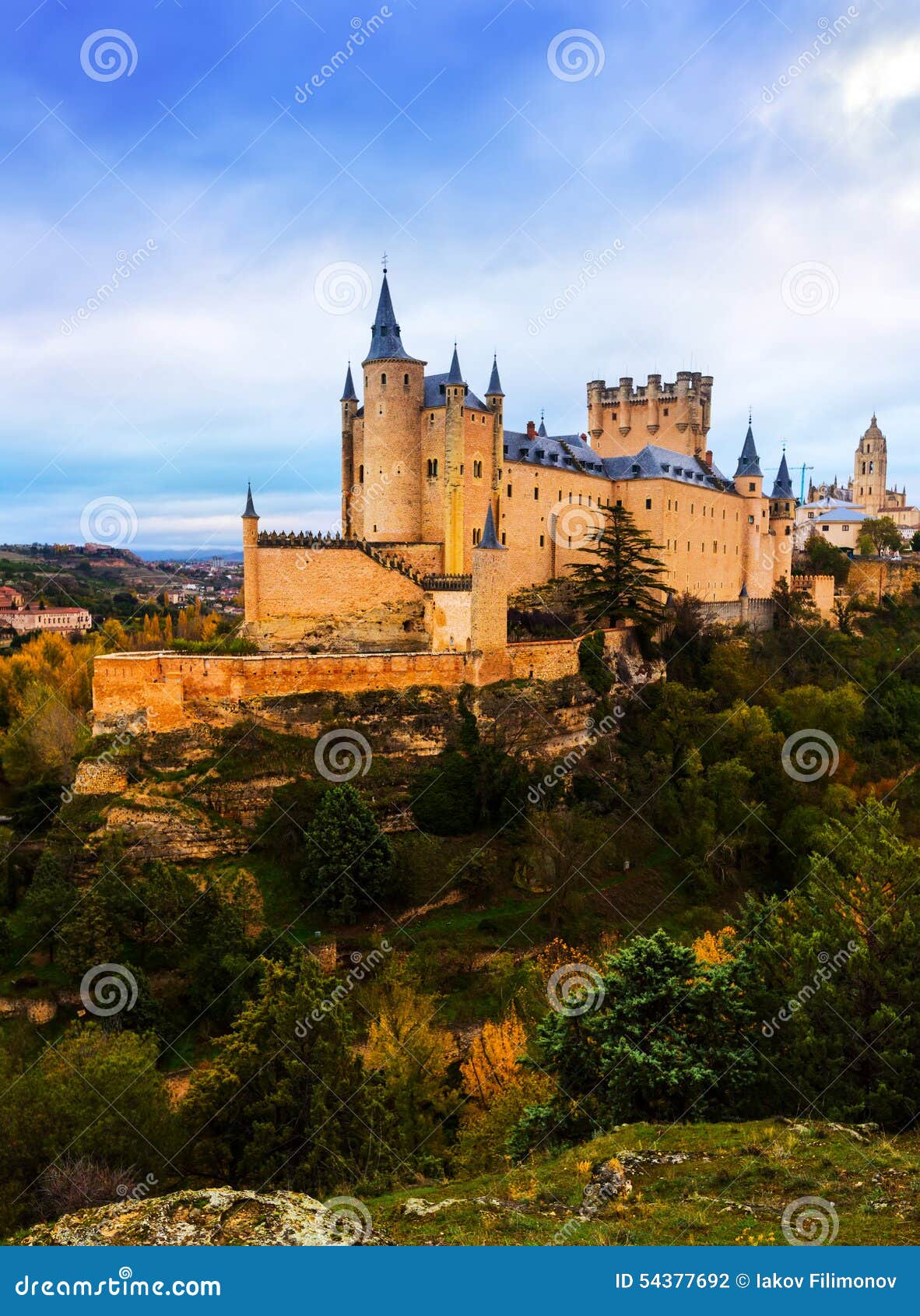 Castle of Segovia stock photo. Image of building, fortness - 54377692