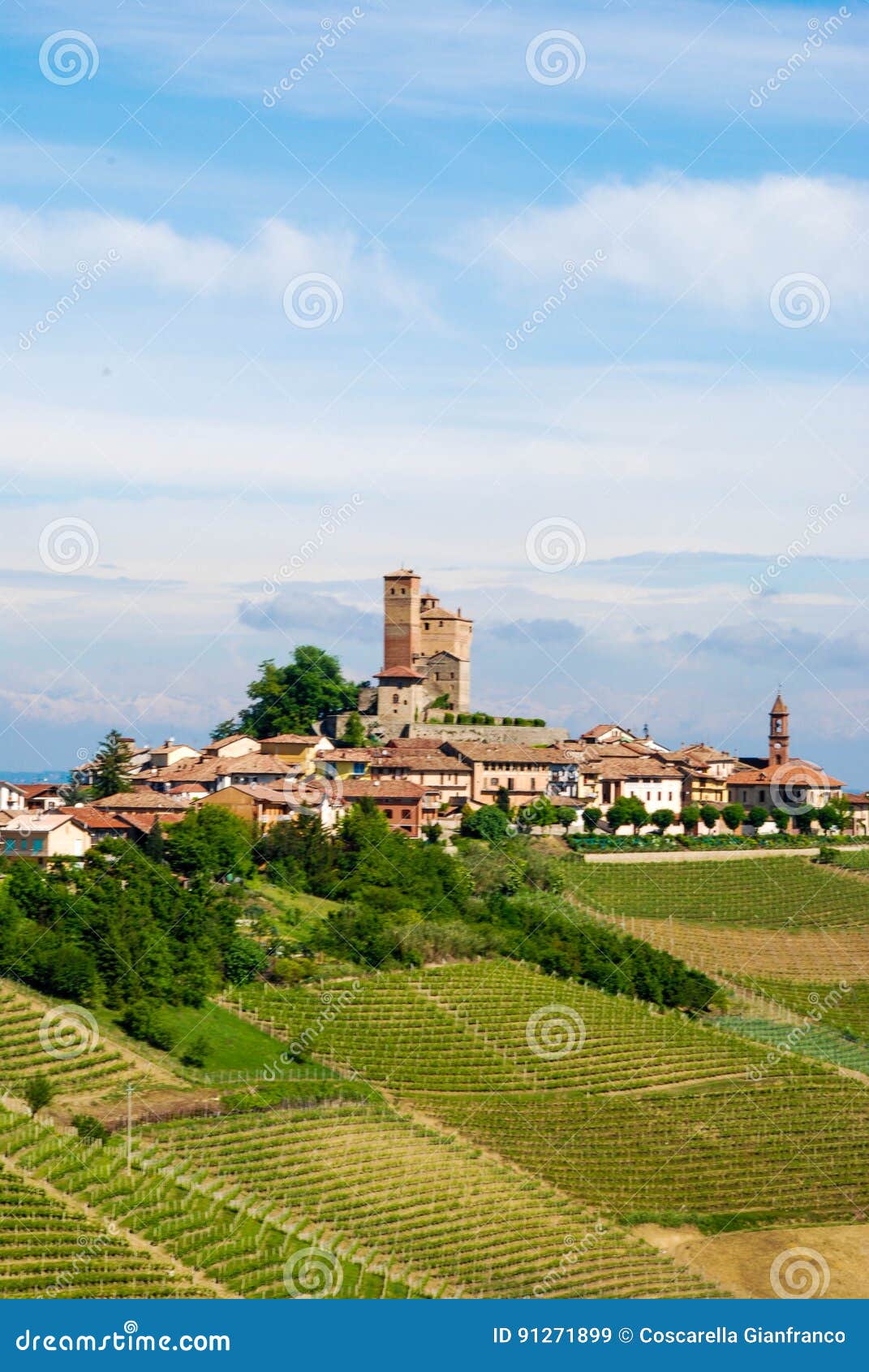 Castle of Serralunga of Alba Stock Image - Image of landscape, medieval ...